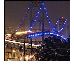 LEDs Light Up LA Harbor Bridge | News & Features | Jun 2005 | Photonics ...
